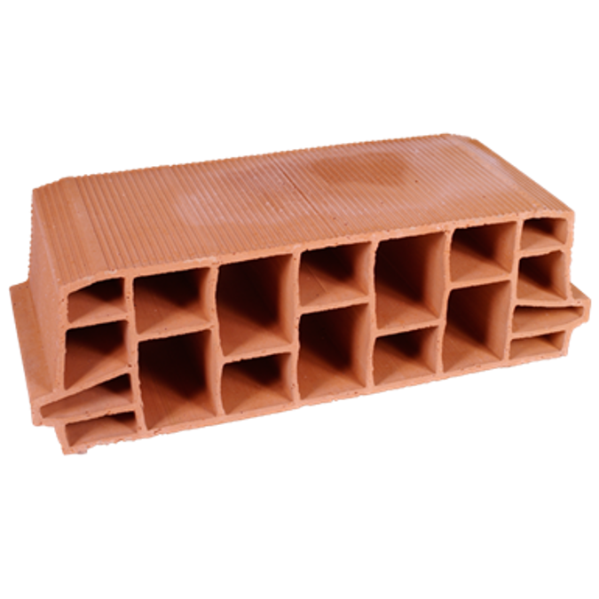 BIM objects - Free download! Hollow Clay Infill Block, 20 cm | BIMobject