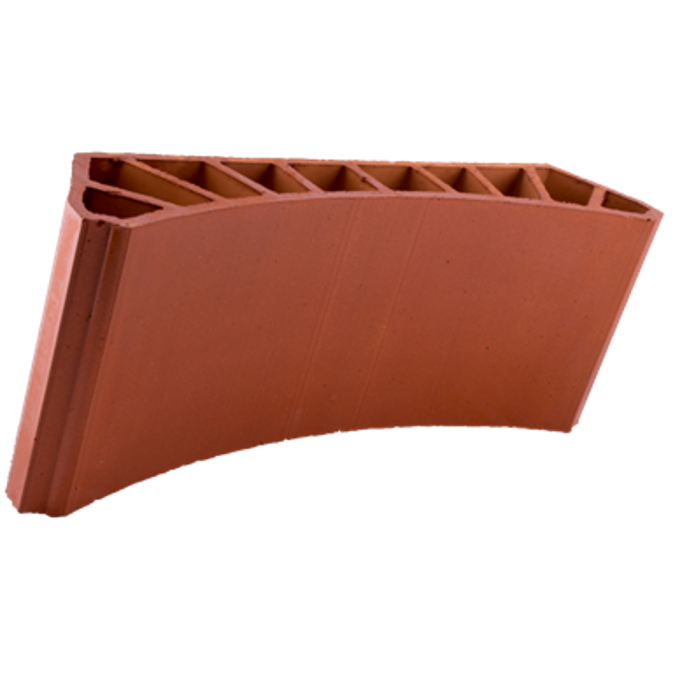 BIM objects - Free download! Leather Hollow Clay Infill Block, Curved ...