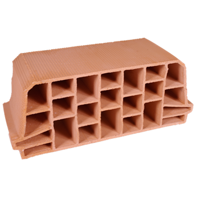 BIM objects - Free download! Hollow Clay Infill Block, 25 cm | BIMobject