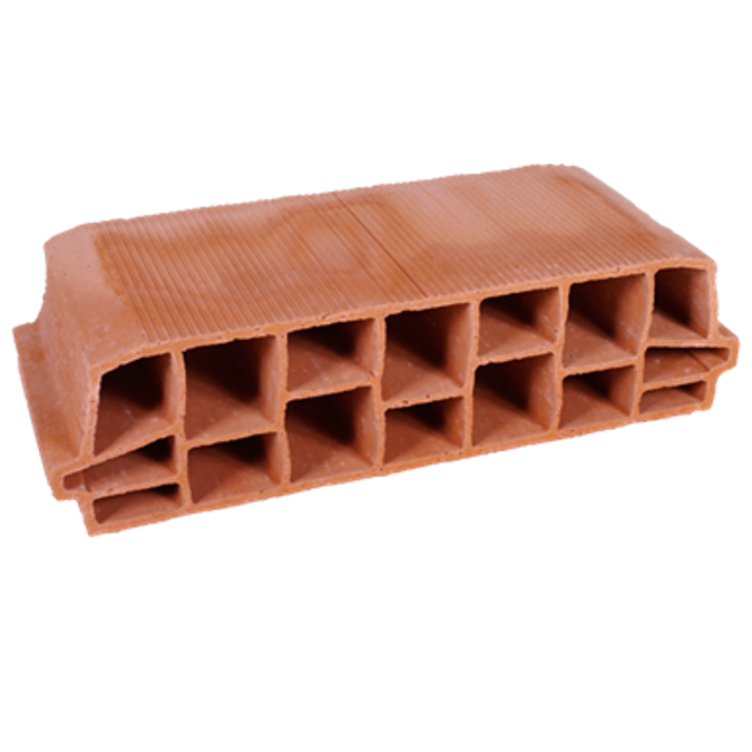 BIM objects - Free download! Hollow Clay Infill Block, 17 cm | BIMobject