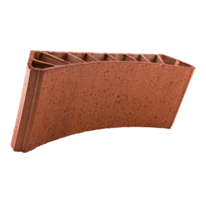 BIM 对象 - 免费下载！ Rough Rustic Hollow Clay Infill Block, Curved-Profile ...