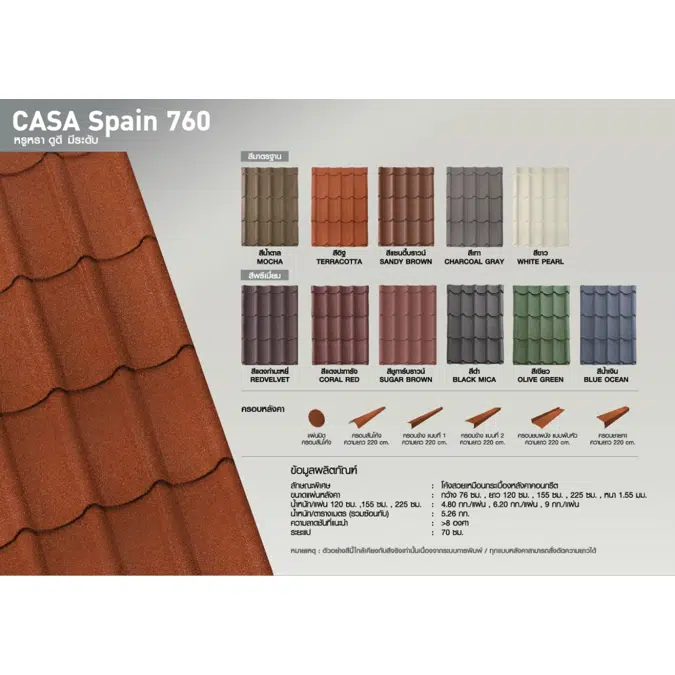 BIM objects - Free download! CMR Metal Roof Ceramic Coated CASA Spain 760 | BIMobject