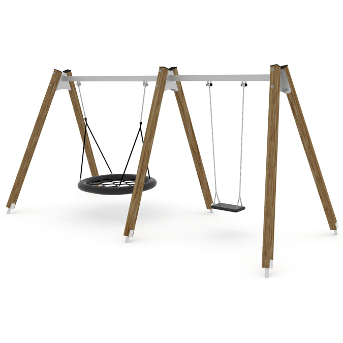 BIM objects - Free download! SWING WD 2 seats (1 flat seat R1 + 1 ...
