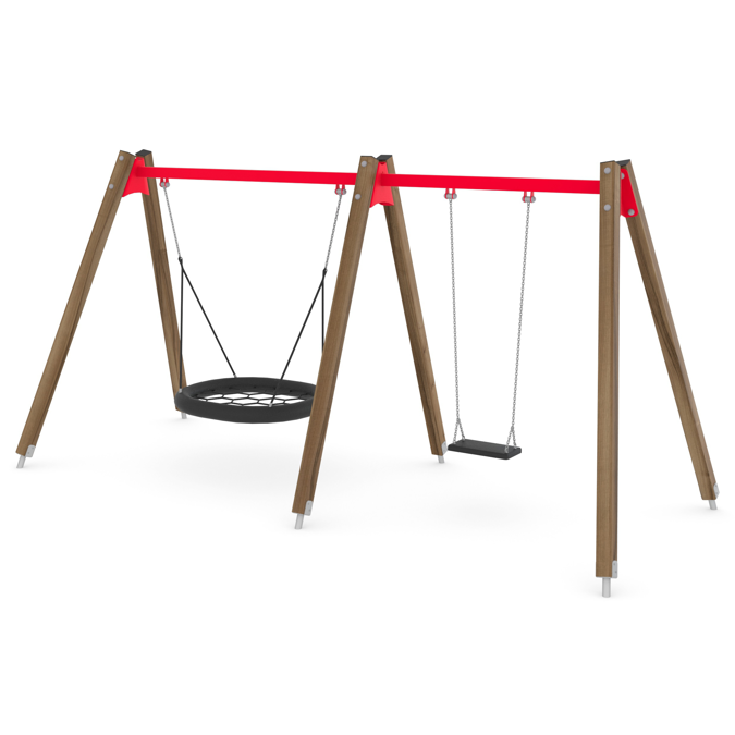 BIM objects - Free download! SWING WD 2 seats (1 flat seat R1 + 1 ...