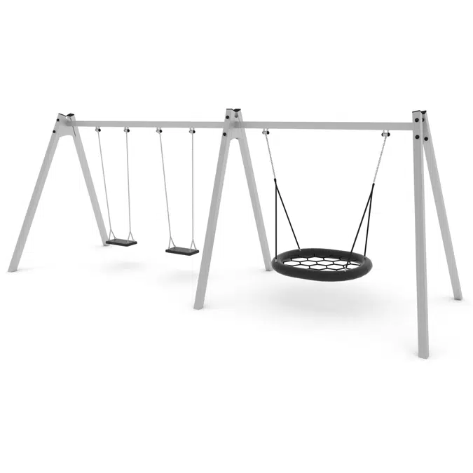 BIM objects - Free download! SWING ST 3 seats (2 flat seats R1+ 1 ...