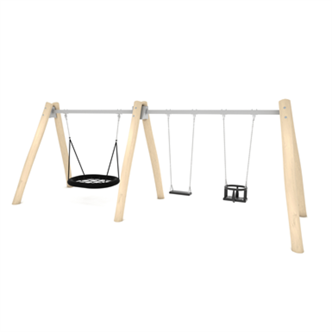 BIM objects - Free download! ROBINIA A-gunga med 1 platt sits 1 ...