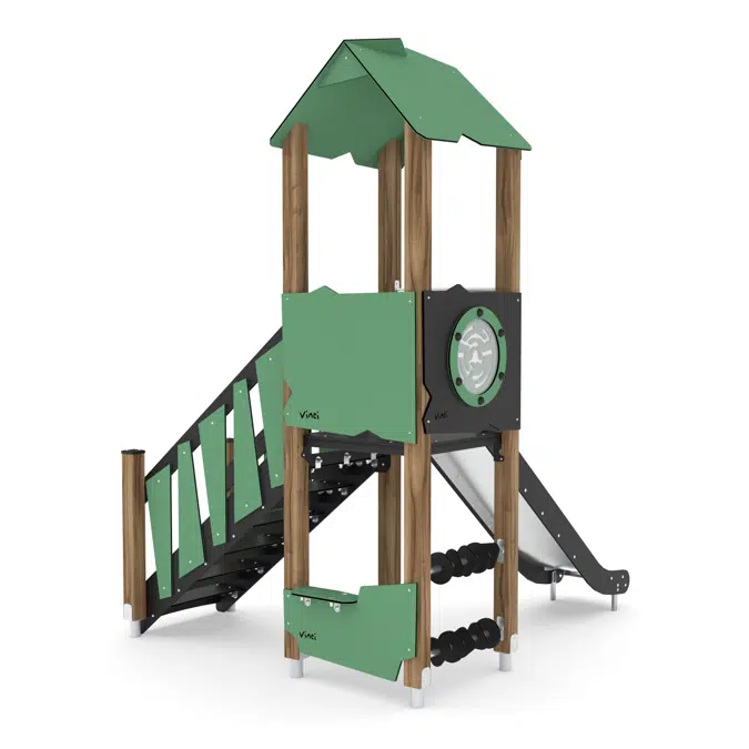 BIM objects - Free download! WOODEN Activity Tower | BIMobject