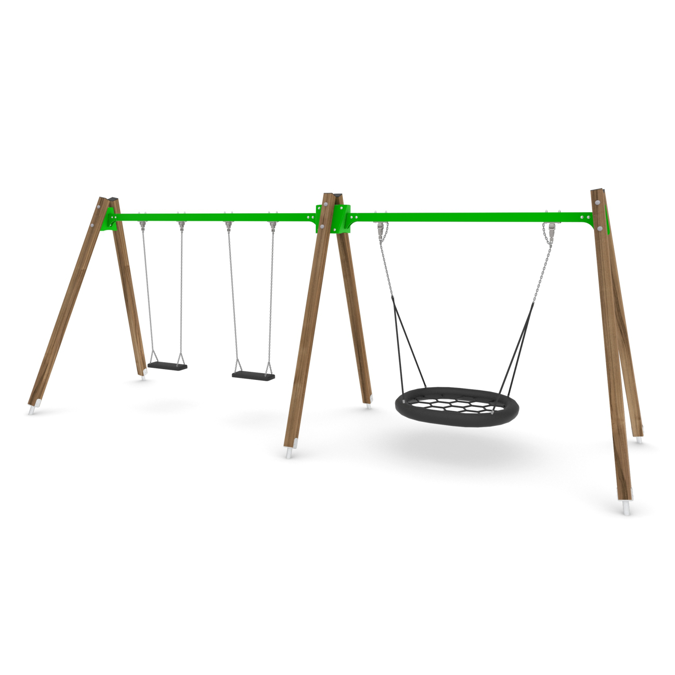 BIM objects - Free download! SWING WD 3 seats (2 flat seats R1+ 1 ...