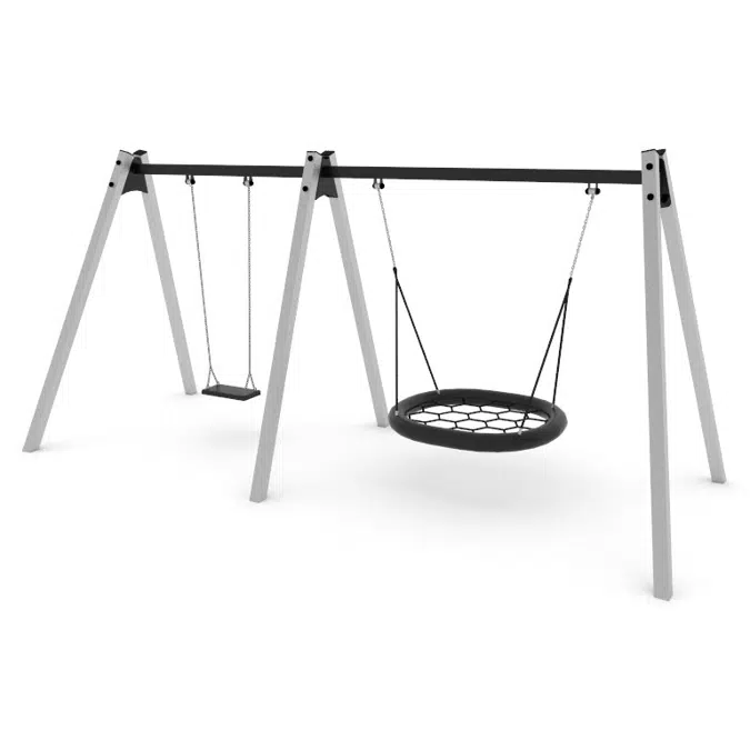 BIM objects - Free download! SWING ST 2 seats (1 flat seat R1+ 1 ...