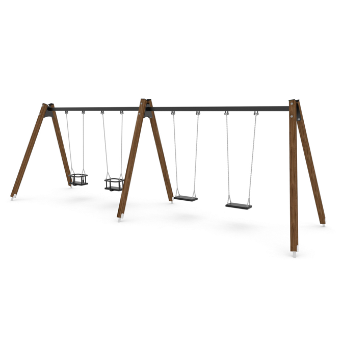 BIM objects - Free download! Swing WD Swing set (Including 4 swings ...