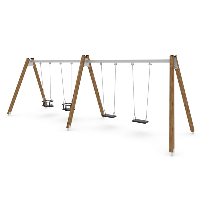 BIM objects - Free download! Swing WD Swing set (Including 4 swings ...
