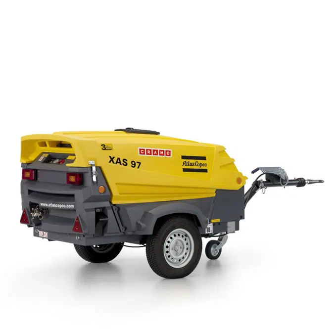 BIM objects - Free download! Compressors Diesel: ATLAS COPCO - XAS97DD ...