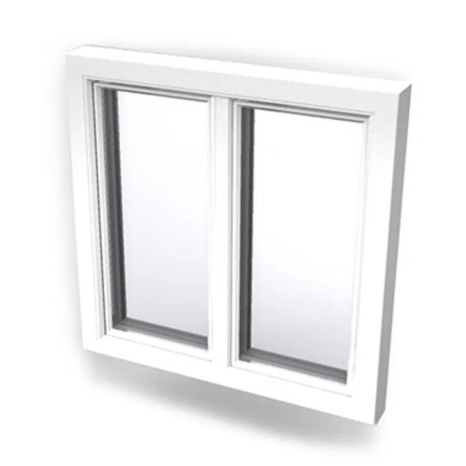 BIM objects - Free download! Intakt inward opening window 2+1 glass 2 ...
