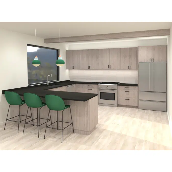 BIM objects - Free download! U-Shape Countertop | BIMobject