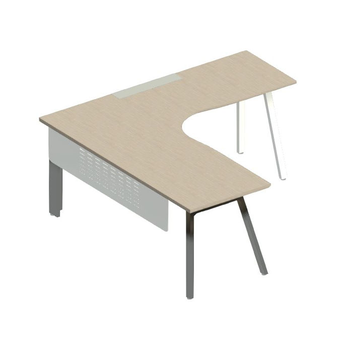 Objetos BIM - ¡Descarga gratis! KOKUYO Office Workstation ARCH L-Shaped Table | BIMobject