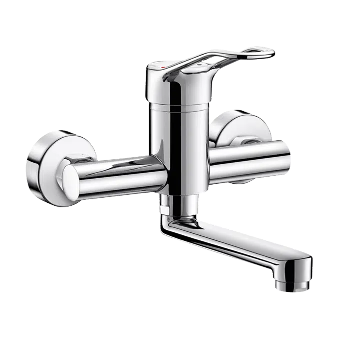 BIM objects - Free download! 2456S Wall-mounted mechanical basin mixer | BIMobject