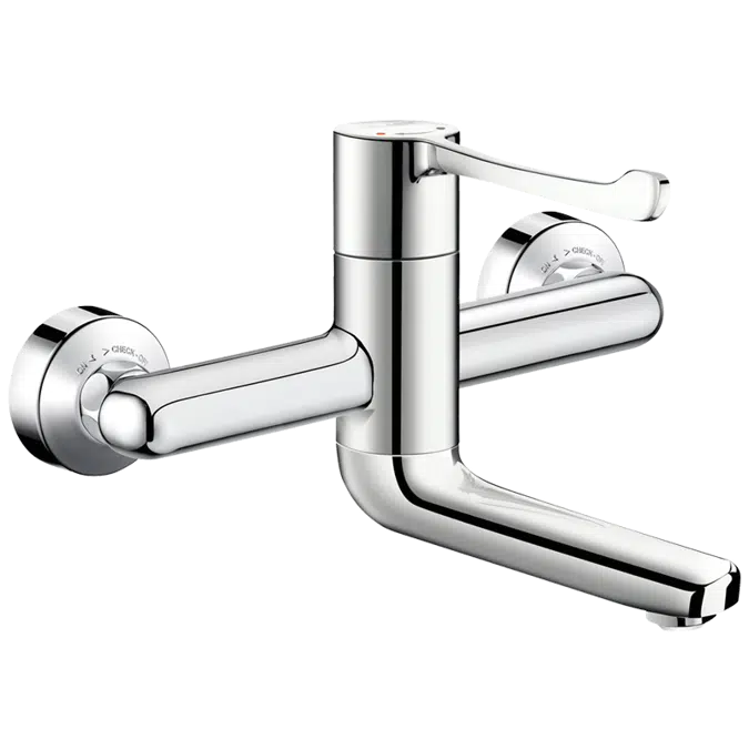 BIM objects - Free download! 2644P Wall-mounted sequential mechanical basin mixer | BIMobject