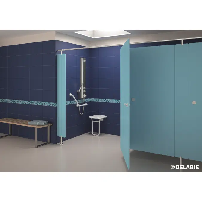 BIM objects - Free download! 510410 Lift-up shower seat with ALU leg ...