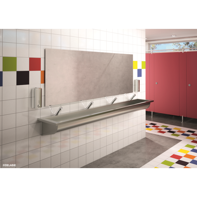BIM objects - Free download! 120280 CANAL wall-mounted wash trough ...