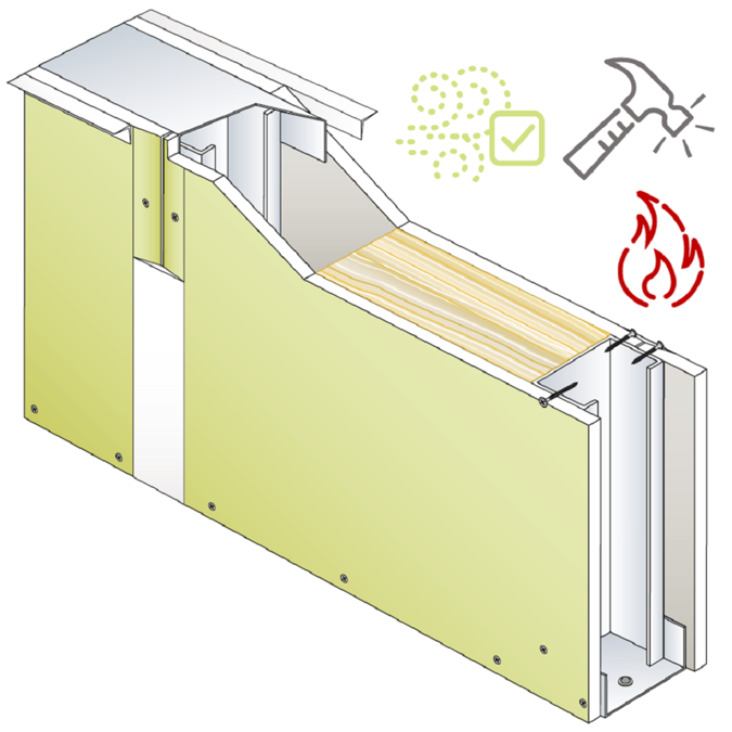 BIM objects - Free download! Drywall PREGYMETAL 98mm S - Anti-VOC ...