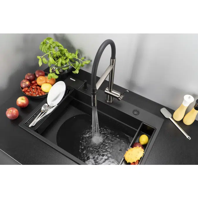 BIM objects - Free download! Magnetic, Magnetic granite sink, 1-bowl ...