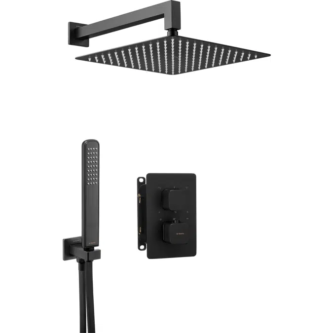 BIM objects - Free download! Box, Concealed shower set, with ...