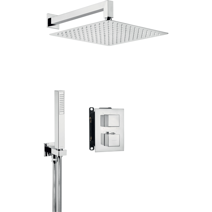 BIM objects - Free download! Box, Concealed shower set, with ...