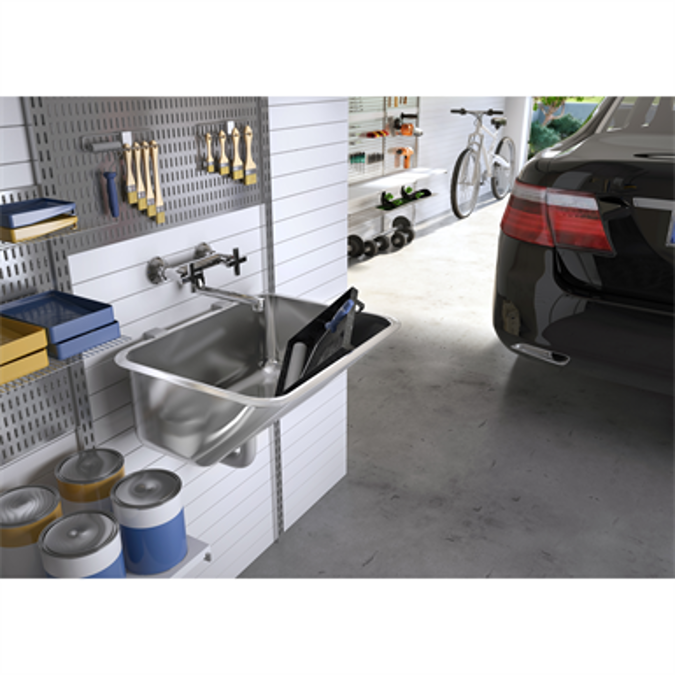 BIM objects - Free download! Utility sink, 1-bowl - inset or wall ...