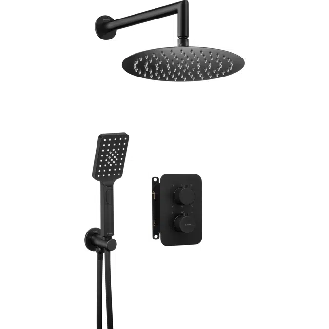 BIM objects - Free download! Box, Concealed shower set, with ...