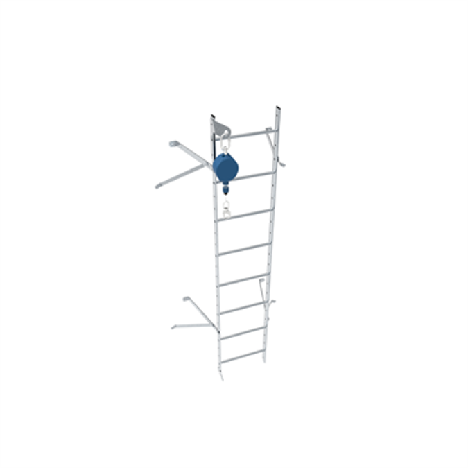 Objetos BIM - ¡Descarga gratis! Wall ladder system with 450 offset ...