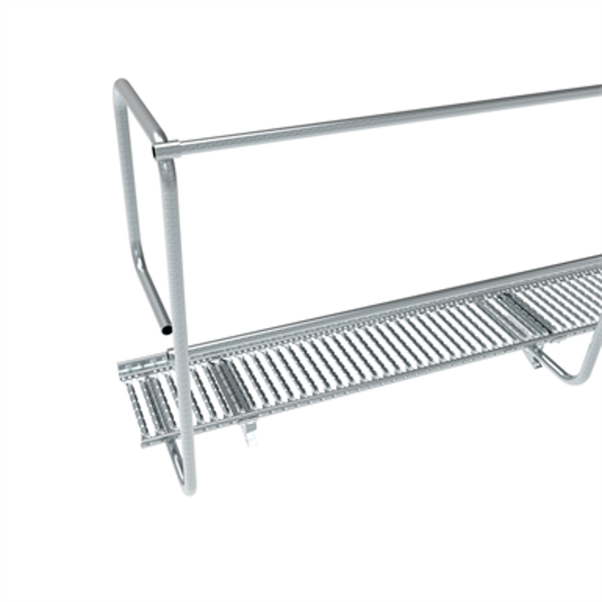 BIM objects - Free download! Walkway hand rail system for metal and ...