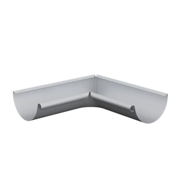BIM objects - Free download! Inner gutter angle for half round gutter ...