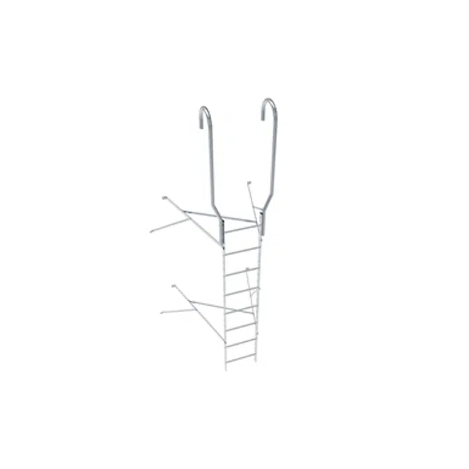 BIM objects - Free download! Wall ladder system with 1250 offset ...
