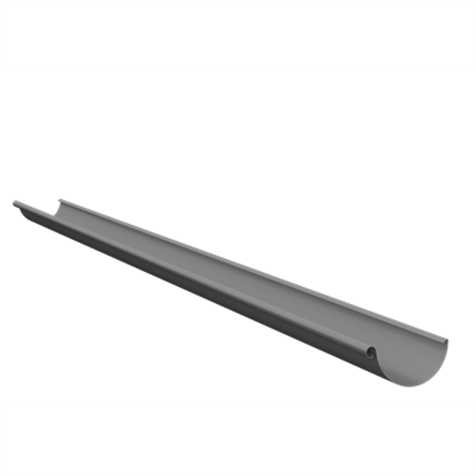 BIM objects - Free download! Half round gutter 125 | BIMobject