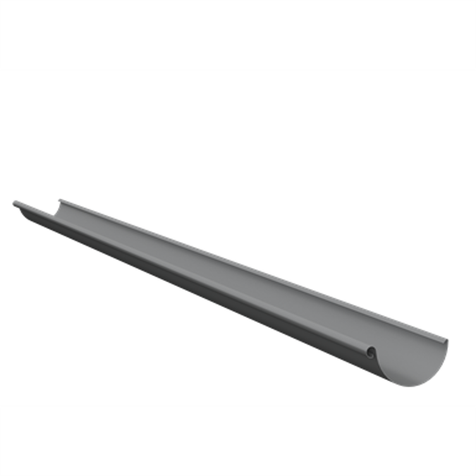 BIM objects - Free download! Half round gutter 125 | BIMobject