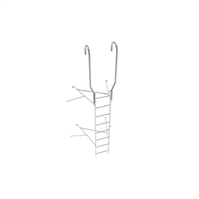 BIM objects - Free download! Wall ladder system with 1050 offset ...