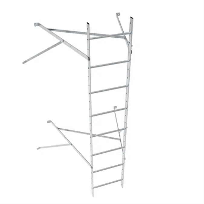 BIM objects - Free download! Wall ladder system with 1050 offset ...