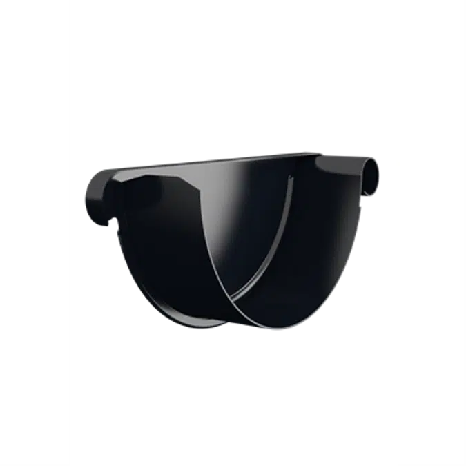 BIM objects - Free download! Right stop end for half round gutter 190 ...