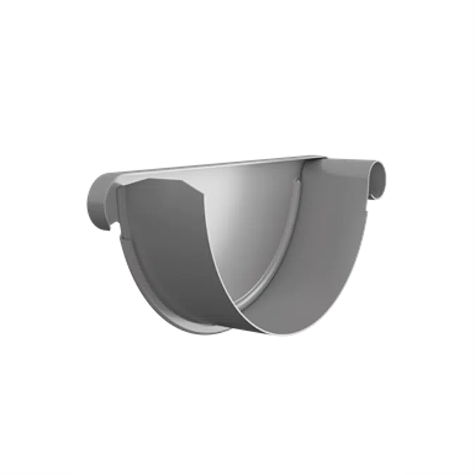 BIM objects - Free download! Right stop end for half round gutter 190 ...