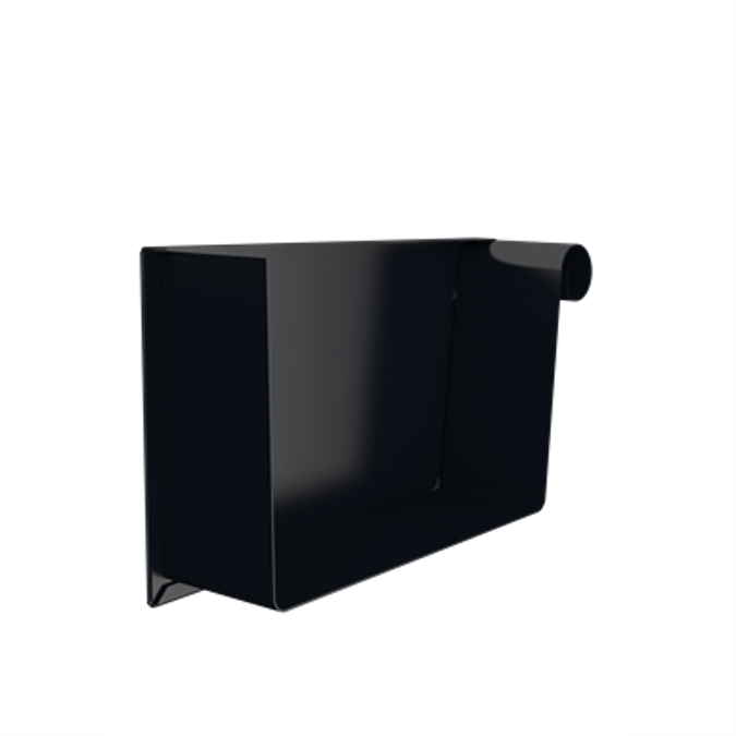 BIM objects - Free download! Right stop end for rectangular gutter 140 ...