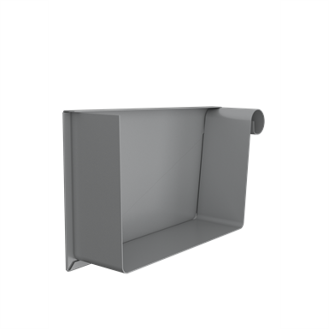 BIM objects - Free download! Right stop end for rectangular gutter 140 ...