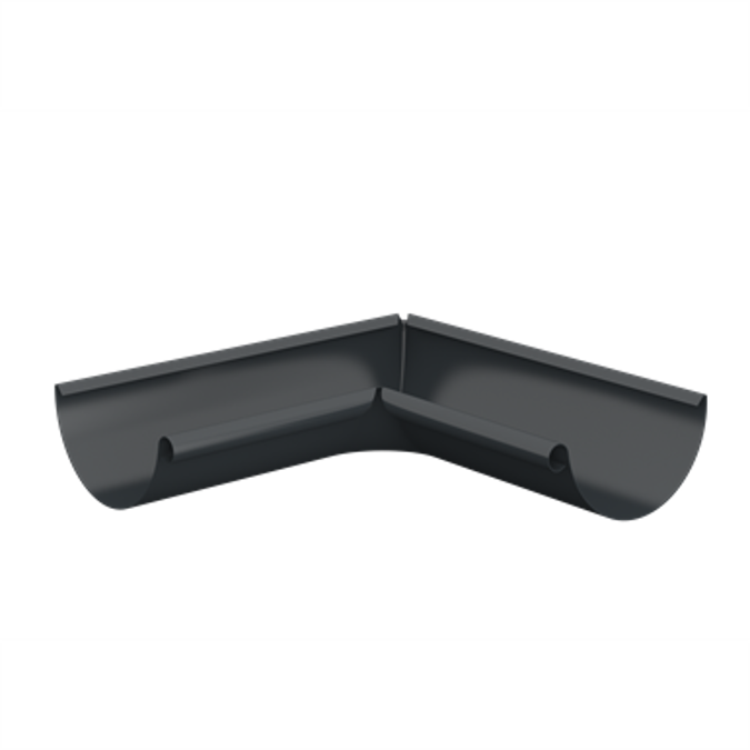 BIM objects - Free download! Inner gutter angle for half round gutter ...