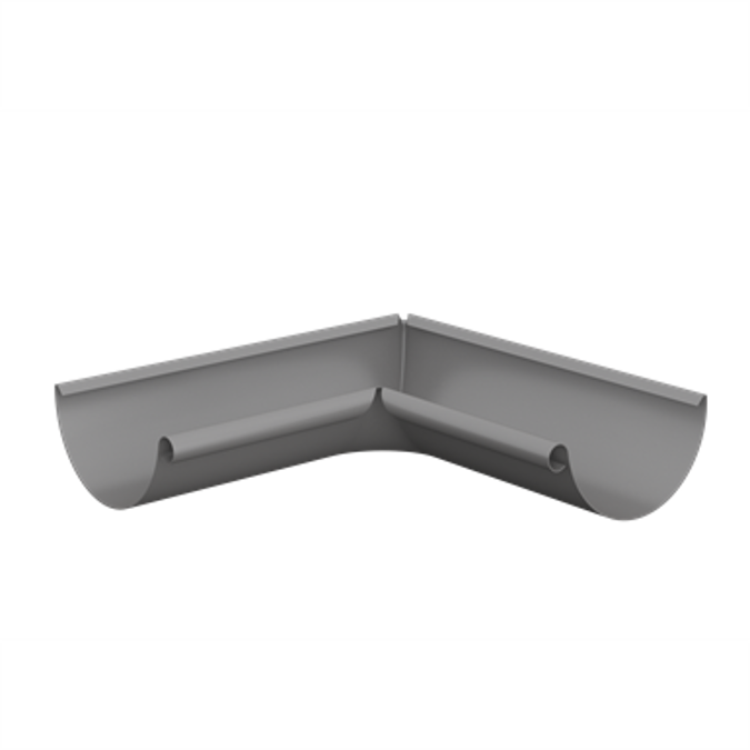 BIM objects - Free download! Inner gutter angle for half round gutter ...