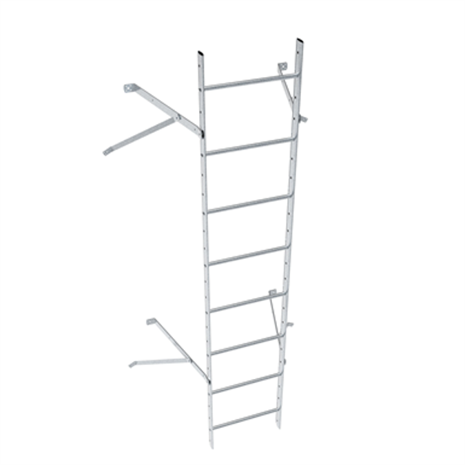 BIM objects - Free download! Wall ladder system with 550 offset | BIMobject