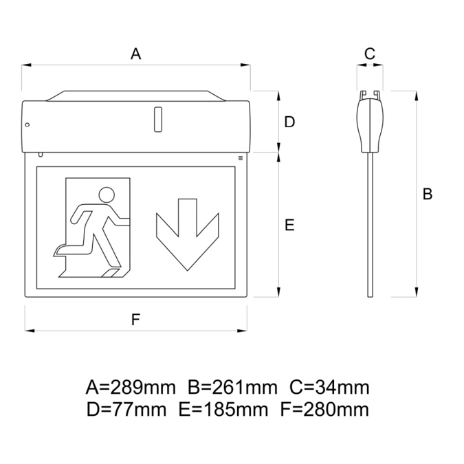 BIM objects - Free download! LYRA EVO - Emergency signalling luminaire ...