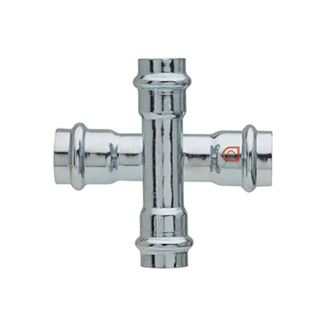 BIM objects - Free download! Offset cross FFFF - C-Steel press fitting ...