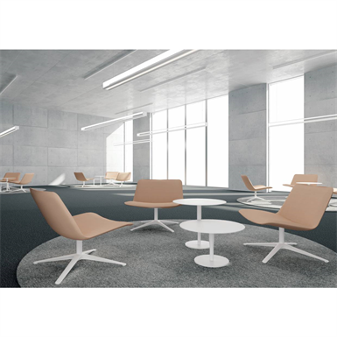 BIM objects - Free download! 809_Slim Lounge low armchair | BIMobject