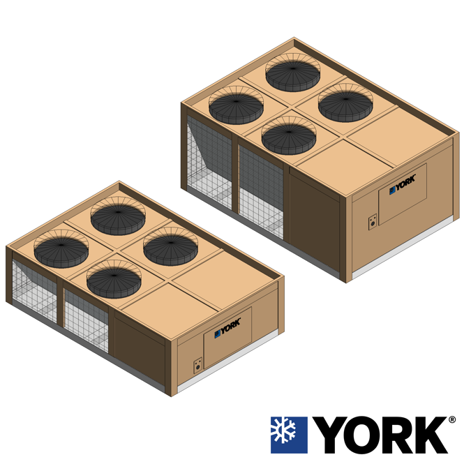 BIM objects - Free download! YORK® Commercial Split Systems 7-50 Tons ...