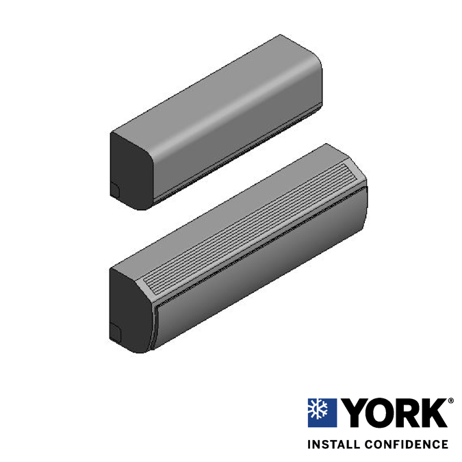 BIM objects - Free download! YORK® VRF Wall Mount Indoor Unit Variable ...