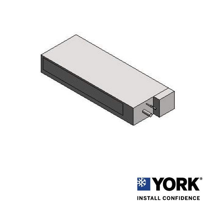 BIM objects - Free download! YORK® VRF Ducted Slim Indoor Unit Variable ...